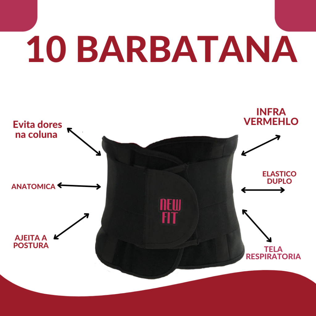 Cinta Modeladora Unissex - Infravermelho Longo Elástico Duplo Sinta ...
