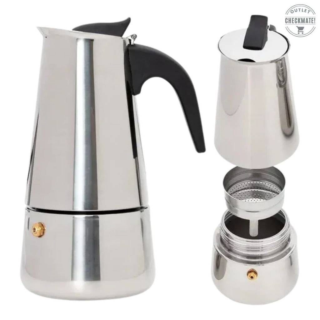 Cafeteira Italiana Inox 200 ml – Tradição, Elegância e Café Expresso ...
