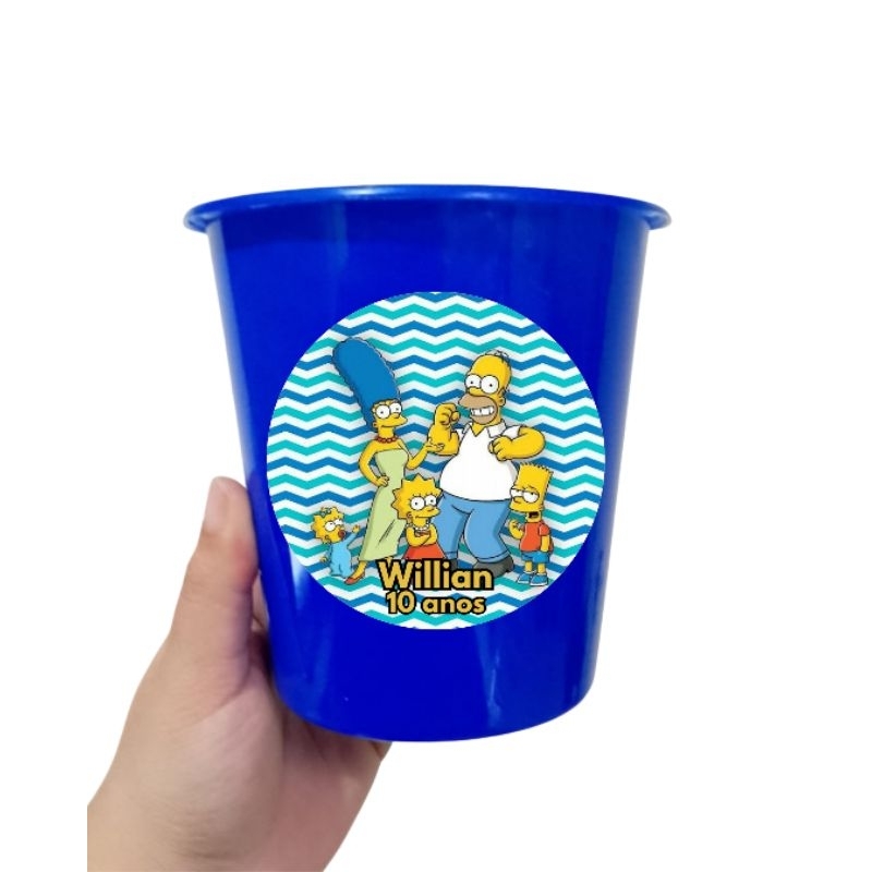 10 balde/ Baldinho de 1L Personalizado dos Simpson | Shopee Brasil