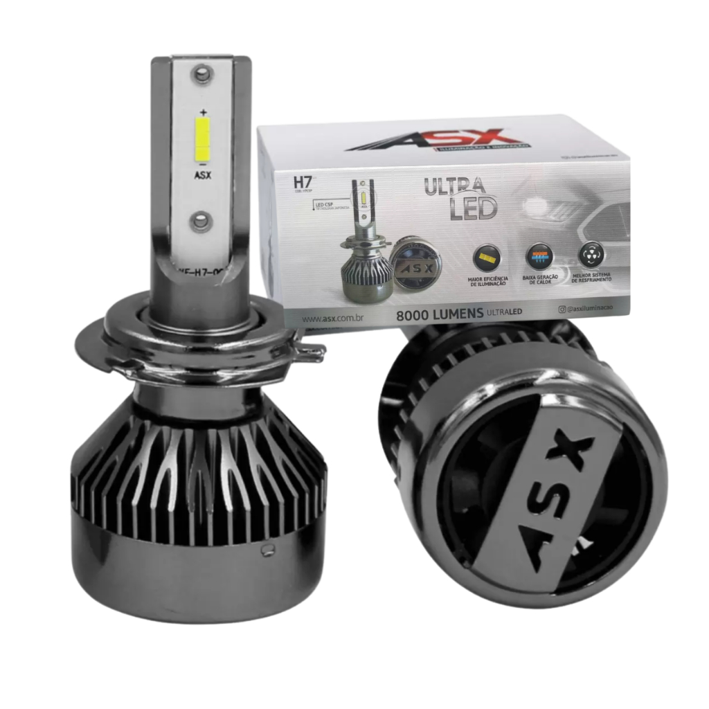 Ultra Led ASX H7 70w 8000 Lumens 6000 Kelvin Sistema de Iluminação Par ...