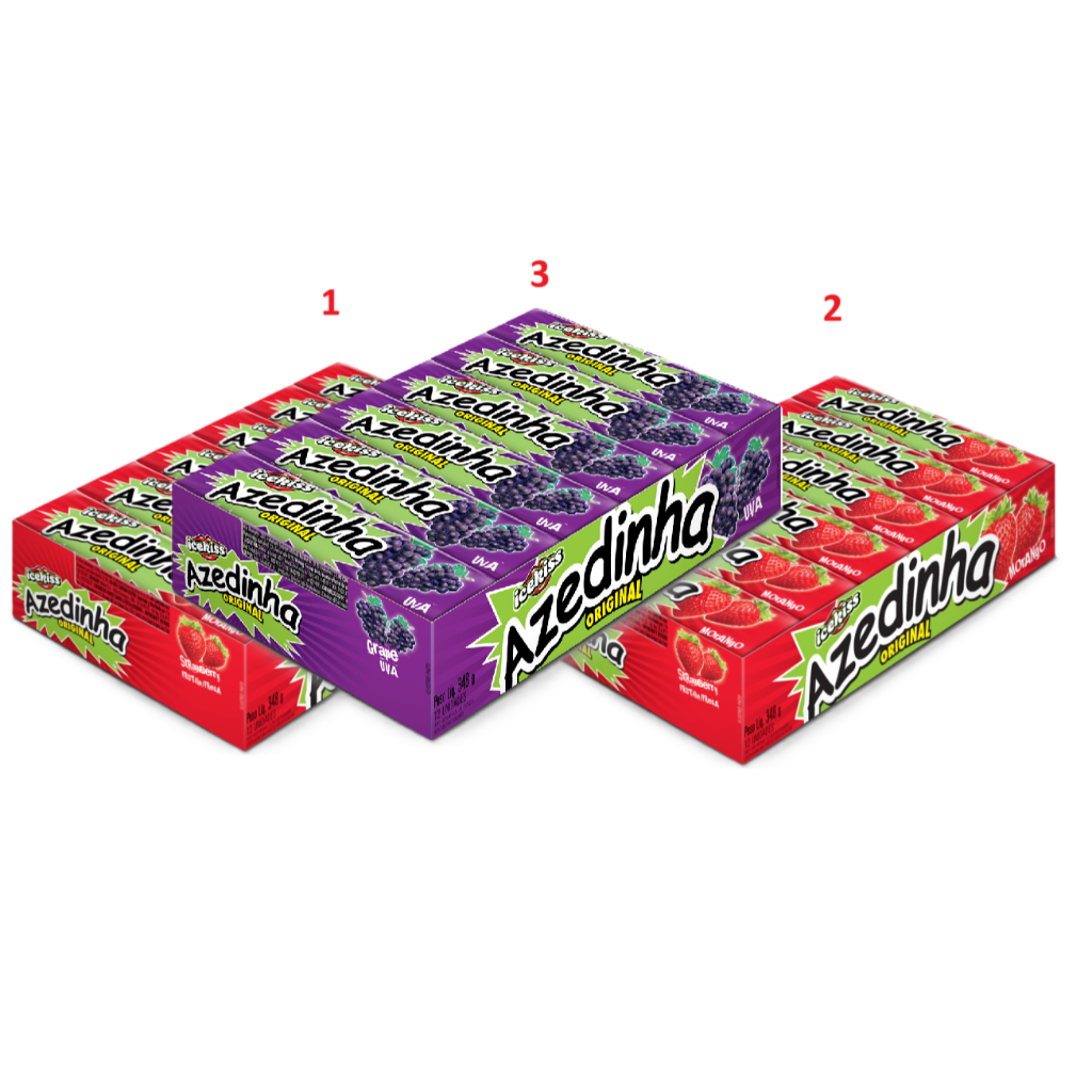 Bala Azedinha Drops sabores - Kit c/ 3 unidades | Shopee Brasil