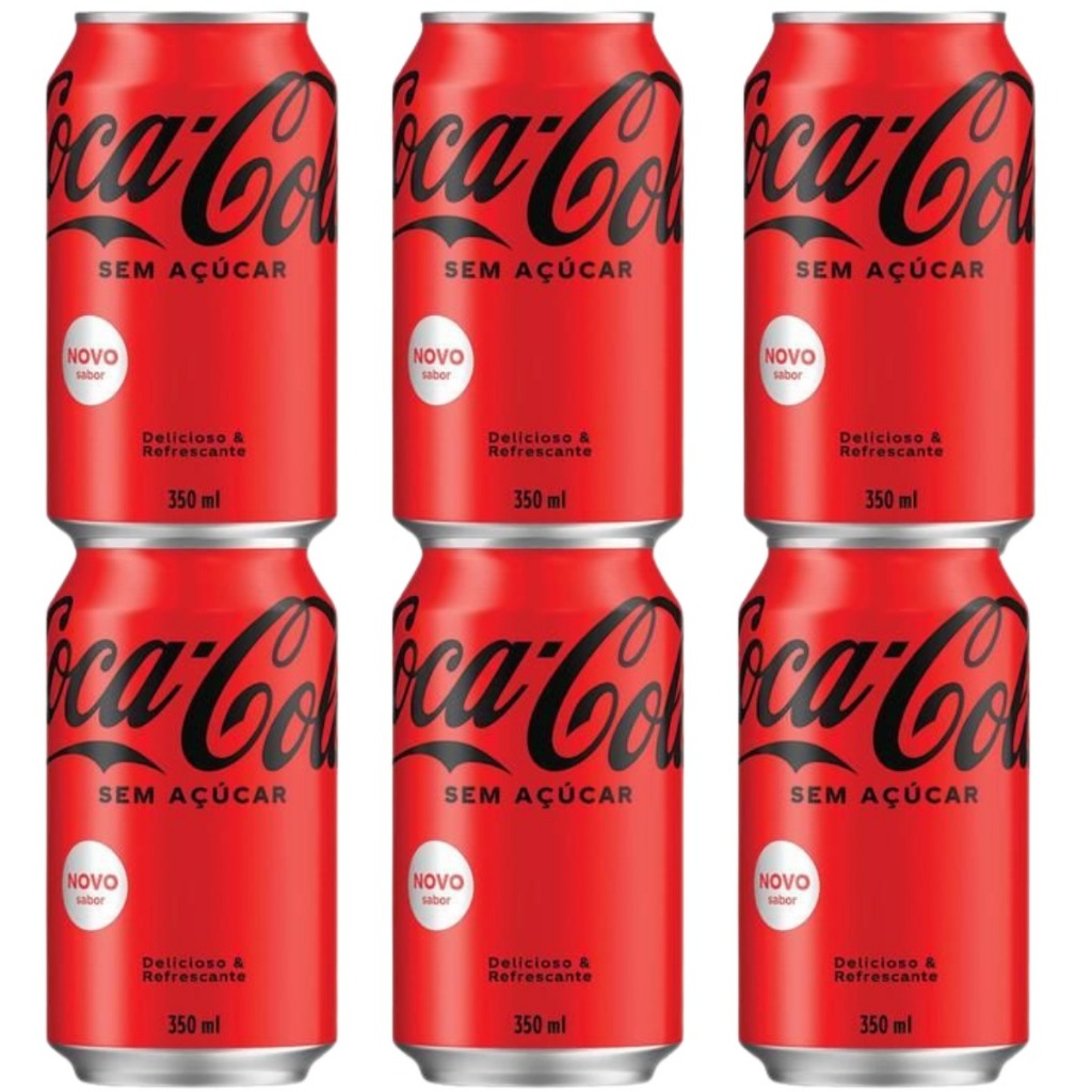 Refrigerante Coca Cola Zero Lata 350ml Atacado Fardo 6 Uni | Shopee Brasil