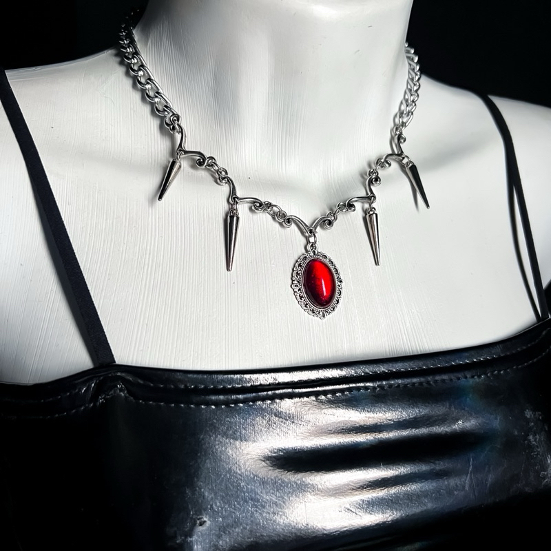 Colar Gótico Gothic Espetos Alternativo Rock Emo E-girl Kawaii | Shopee ...