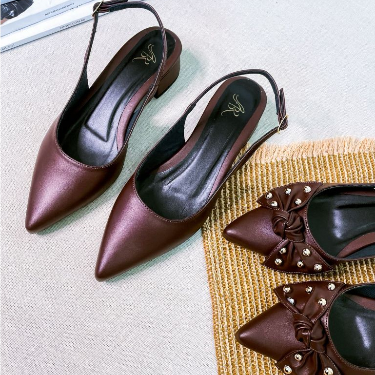 Slingback Scarpin Aberto salto abaixo 3cm | Shopee Brasil