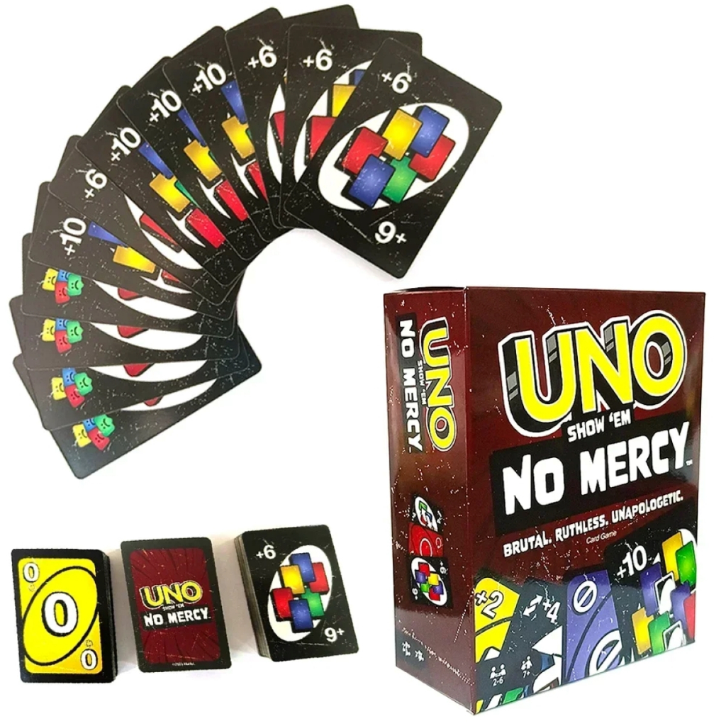UNO No Mercy Jogo de Cartas Oficial Mattel - Versão Mais Radical do UNO ...