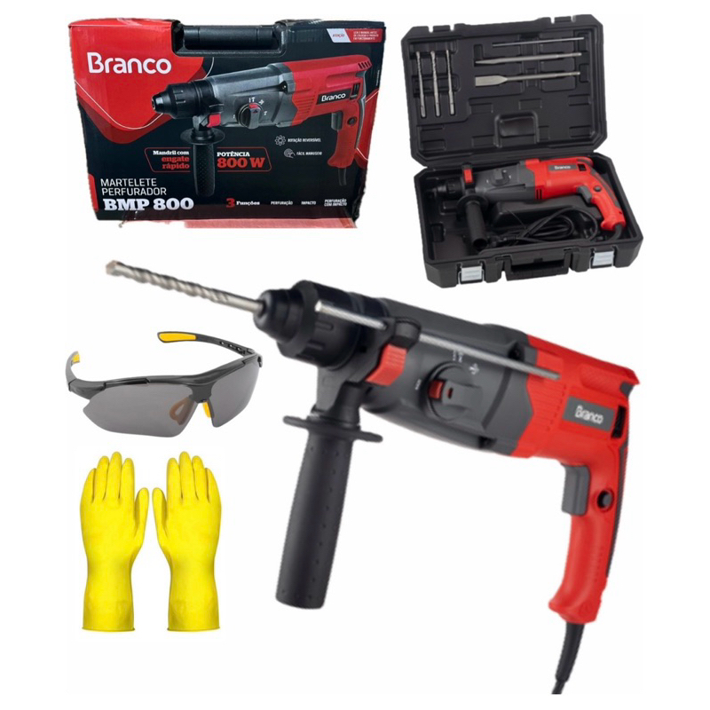 Martelete Perfurador Rompedor 800w Branco Sds Plus + Potente | Shopee ...