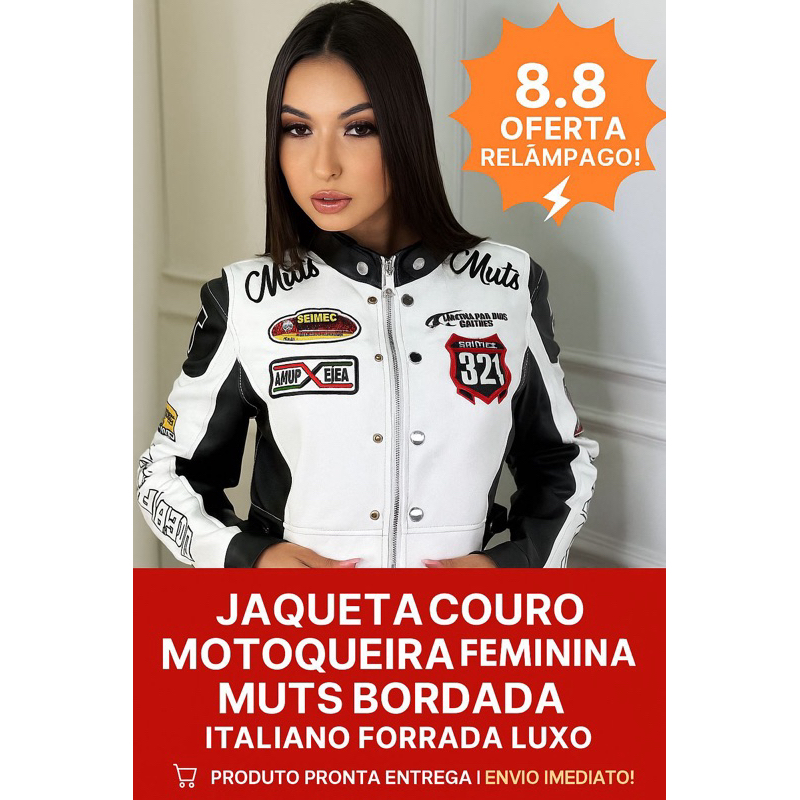 Jaqueta muts feminina couro estilo motoqueira moda blogueira 2025 ...