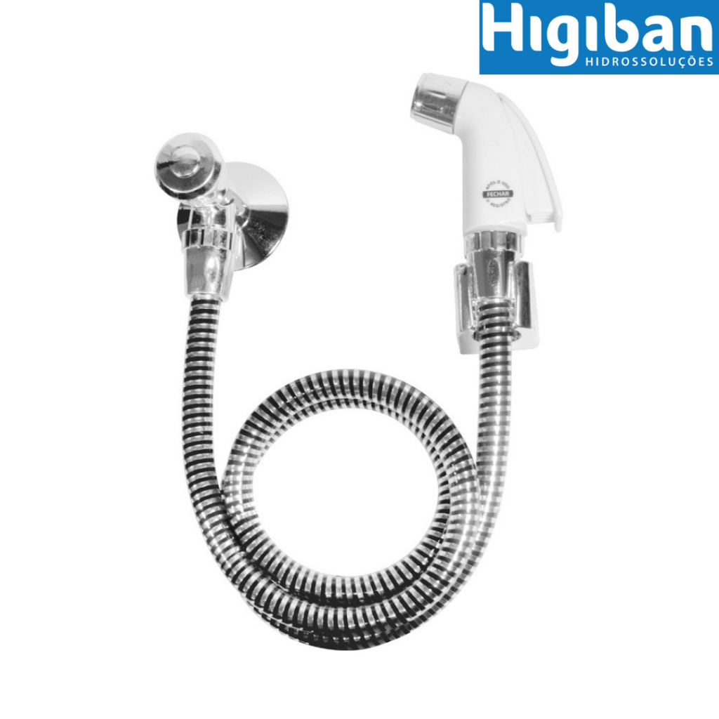 DUCHA HIGIENICA PP CROMADA COM REGIISTRO E FLEXIVEL 100CM MODELO RIO ...