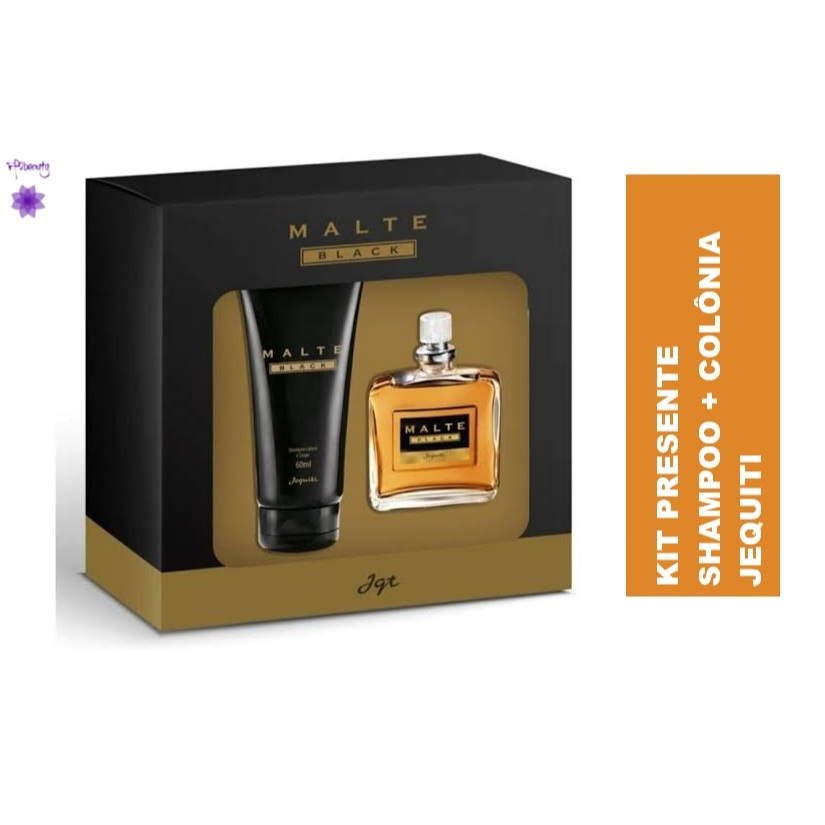 Kit Presente Jequiti Malte Black Colonia 25ml e Shampoo 60ml | Shopee ...