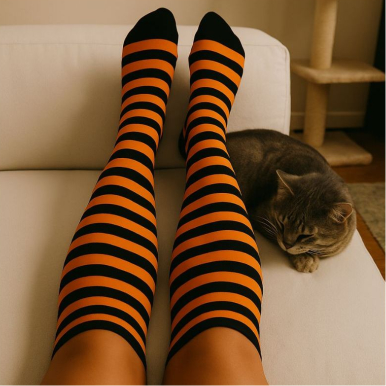 Meia Listrada Geek p/ Festa, Cosplay, Fantasia | MeiasTemáticas Estica ...