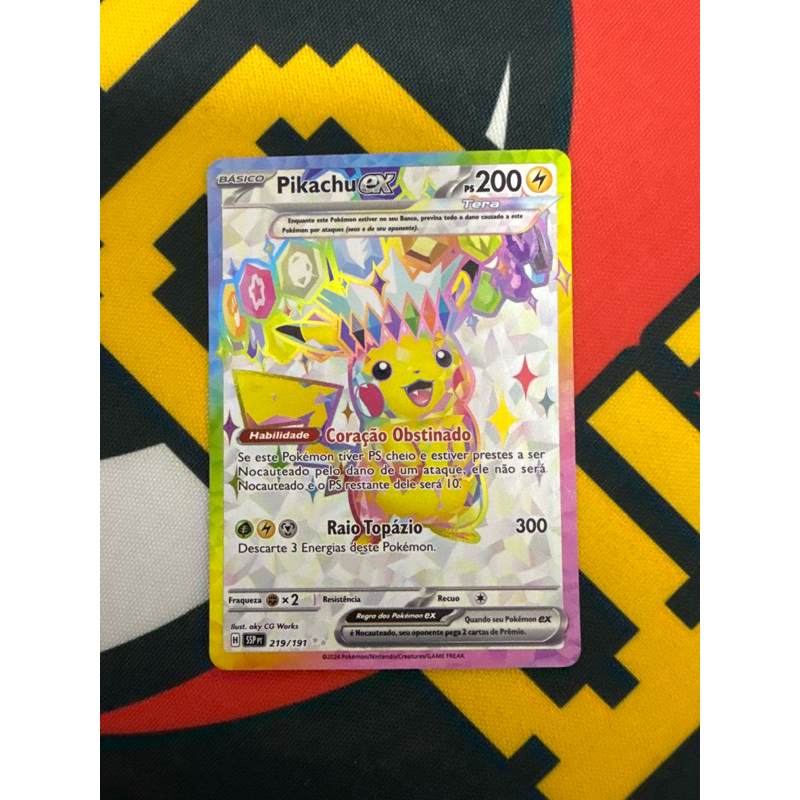 Carta Pokémon Pikachu ex Tera original em português | Shopee Brasil