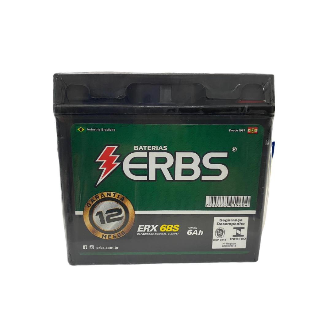 Titan 125 150, Bateria ERBS ERX 6BS 12 VOLTS e 6Ah de capacidade ...