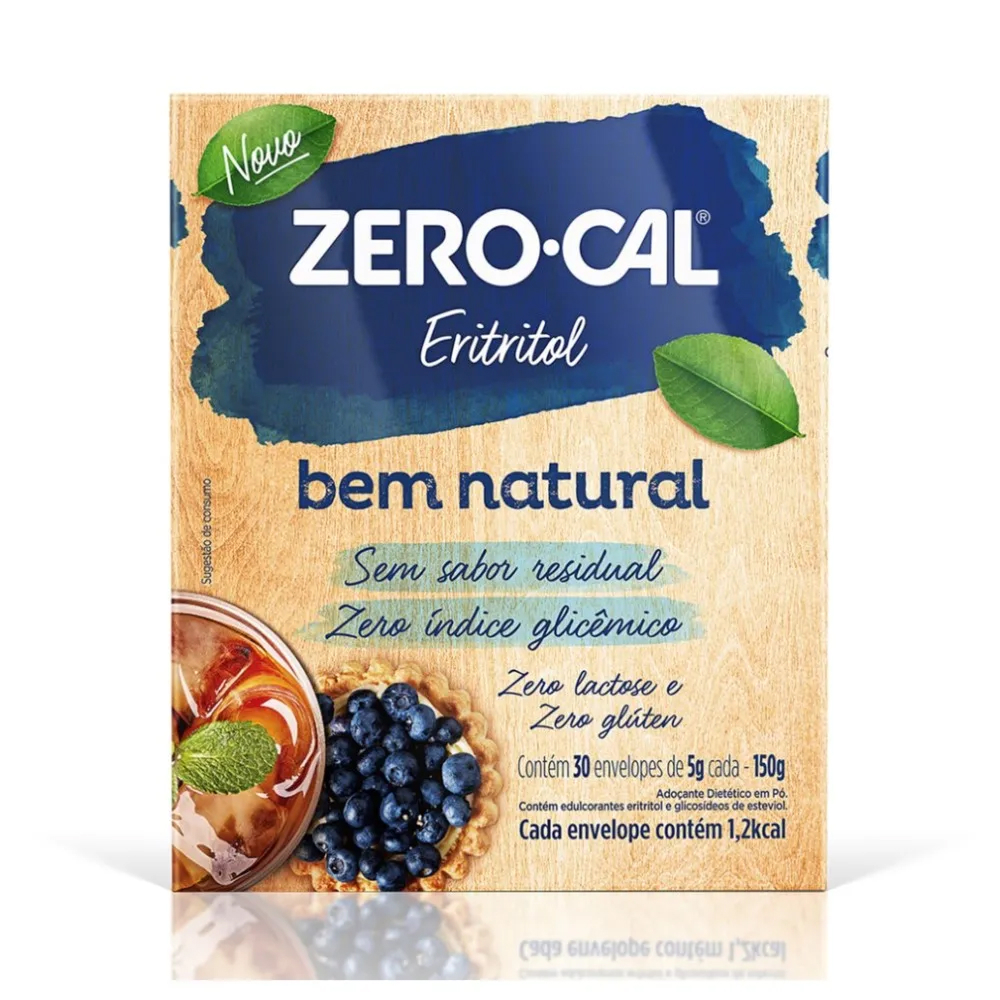 Adoçante Zero Cal Eritritol Pó Env com 30 Unidades | Shopee Brasil
