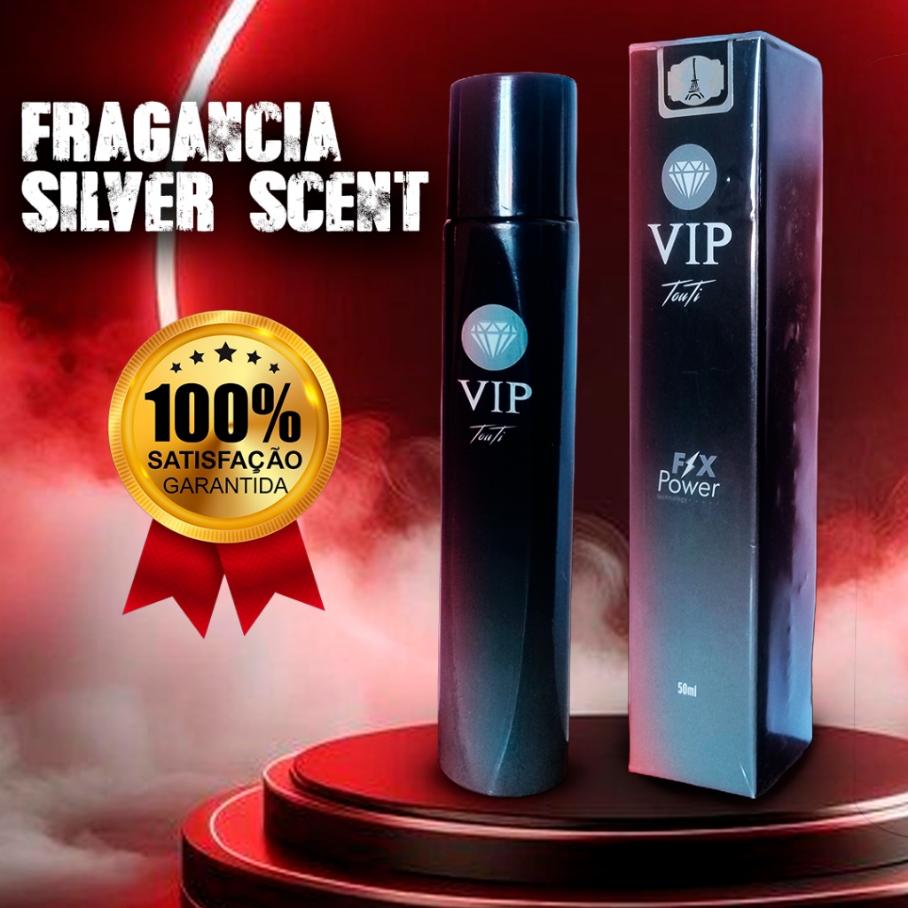 Perfume Masculino VIP Touti Silver Scent 50ml – Fixação e Projeção ...