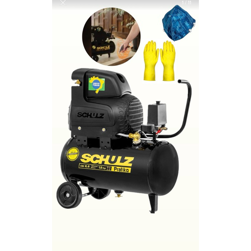 Compressor De Ar Schulz 20 Litros Monofásico Prático + Forte | Shopee ...