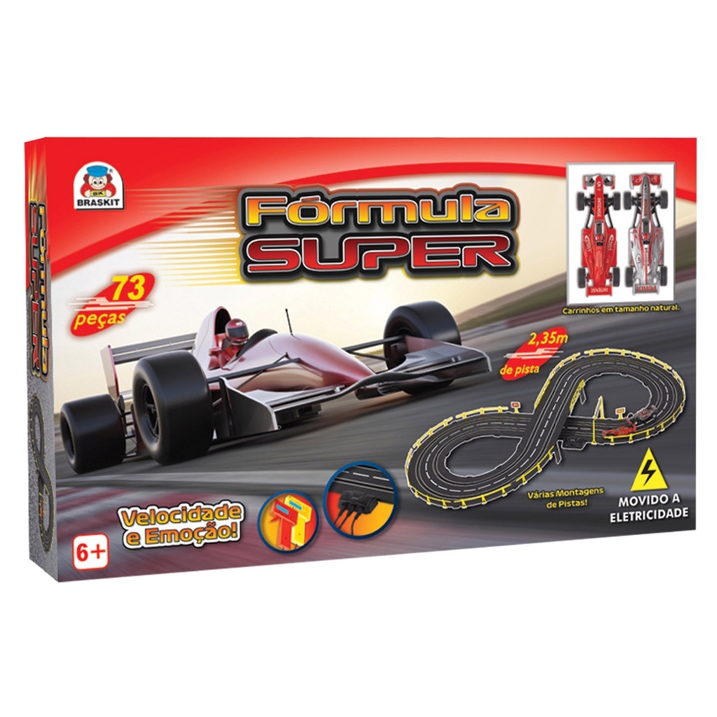 Pista Autorama Elétrica Fórmula Super - Braskit | Shopee Brasil