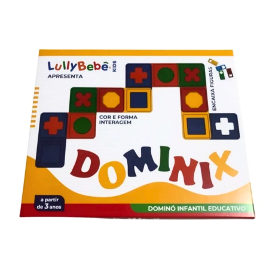 Brinquedo Educativo Dominix – Aprendizado de Cores, Formas e ...