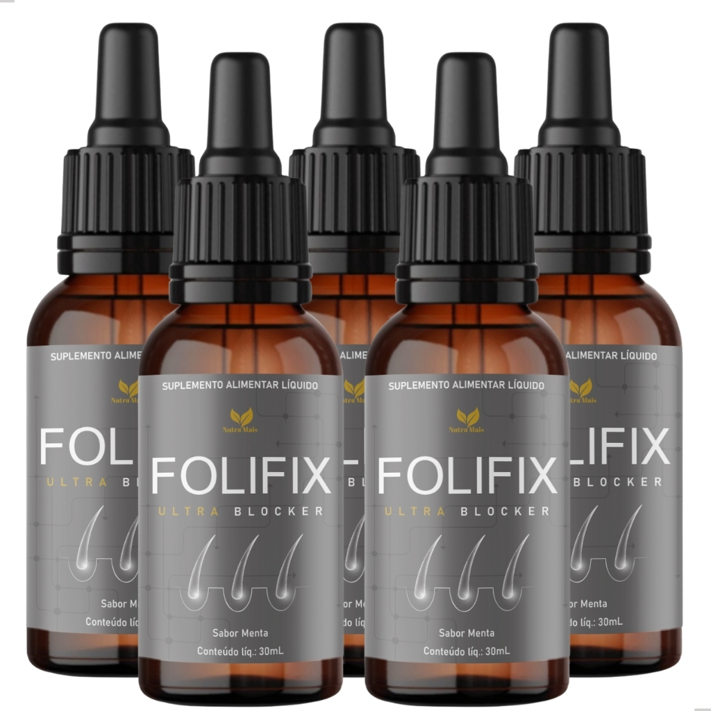 Folifix 5 Frascos 30ml Gotas com Vitaminas e Minerais para Saúde ...
