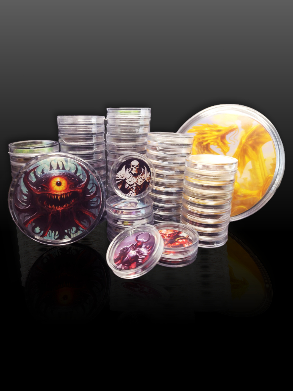 Kit 40+ Tokens RPG Miniaturas em Cápsulas Personalizáveis - Inimigos ...