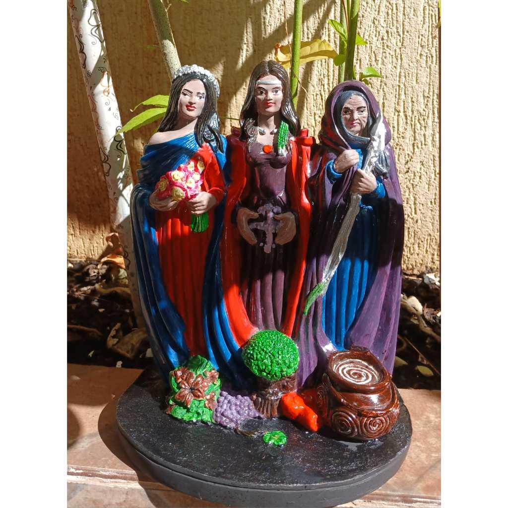 Deusa Tríplice 28cm - Lua Crescente, cheia e Minguante - Wicca ...