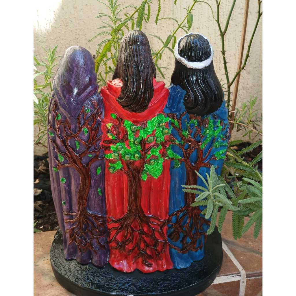 Deusa Tríplice 28cm - Lua Crescente, cheia e Minguante - Wicca ...