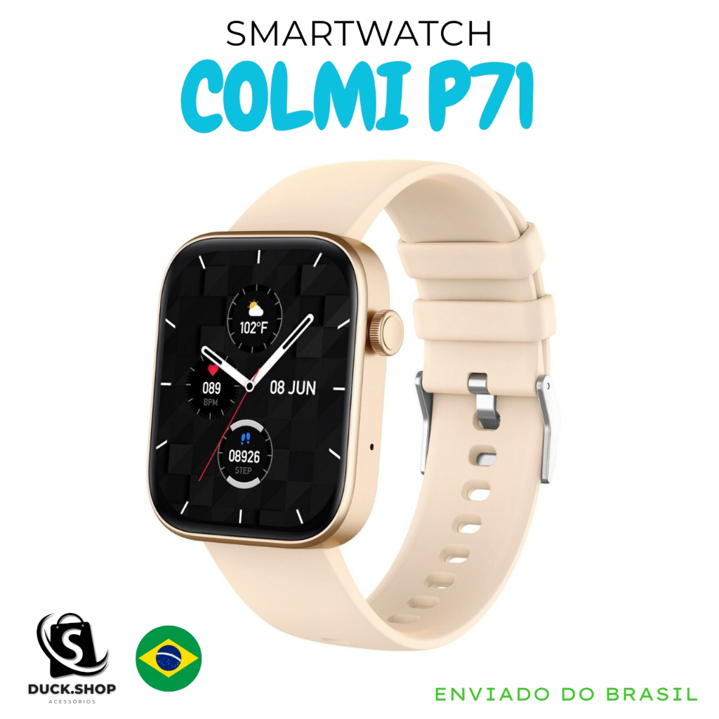 Smartwatch Inteligente COLMI P71 1,9″ HD, Chamadas Bluetooth, +100 ...