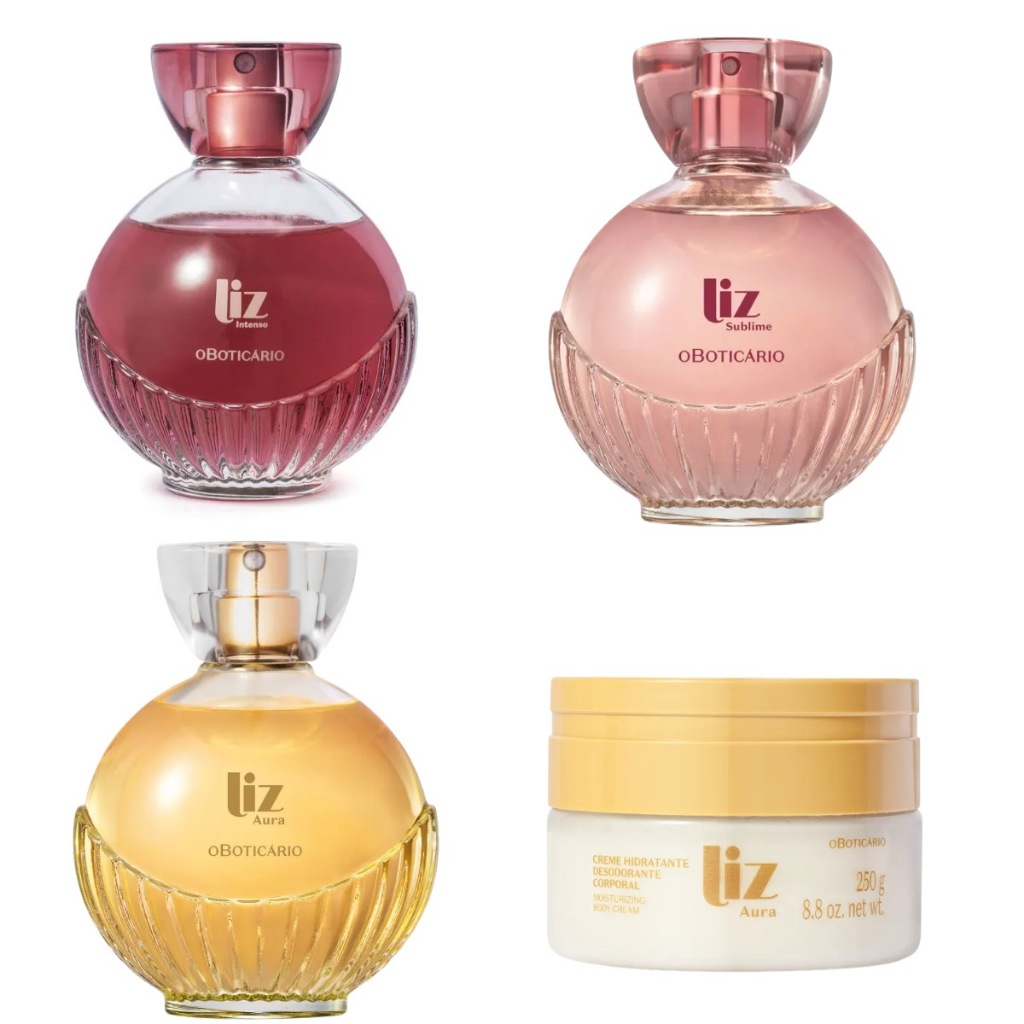 O Boticário Liz Intenso - Liz Aura - Liz Sublime - 100mL Para Mulheres ...