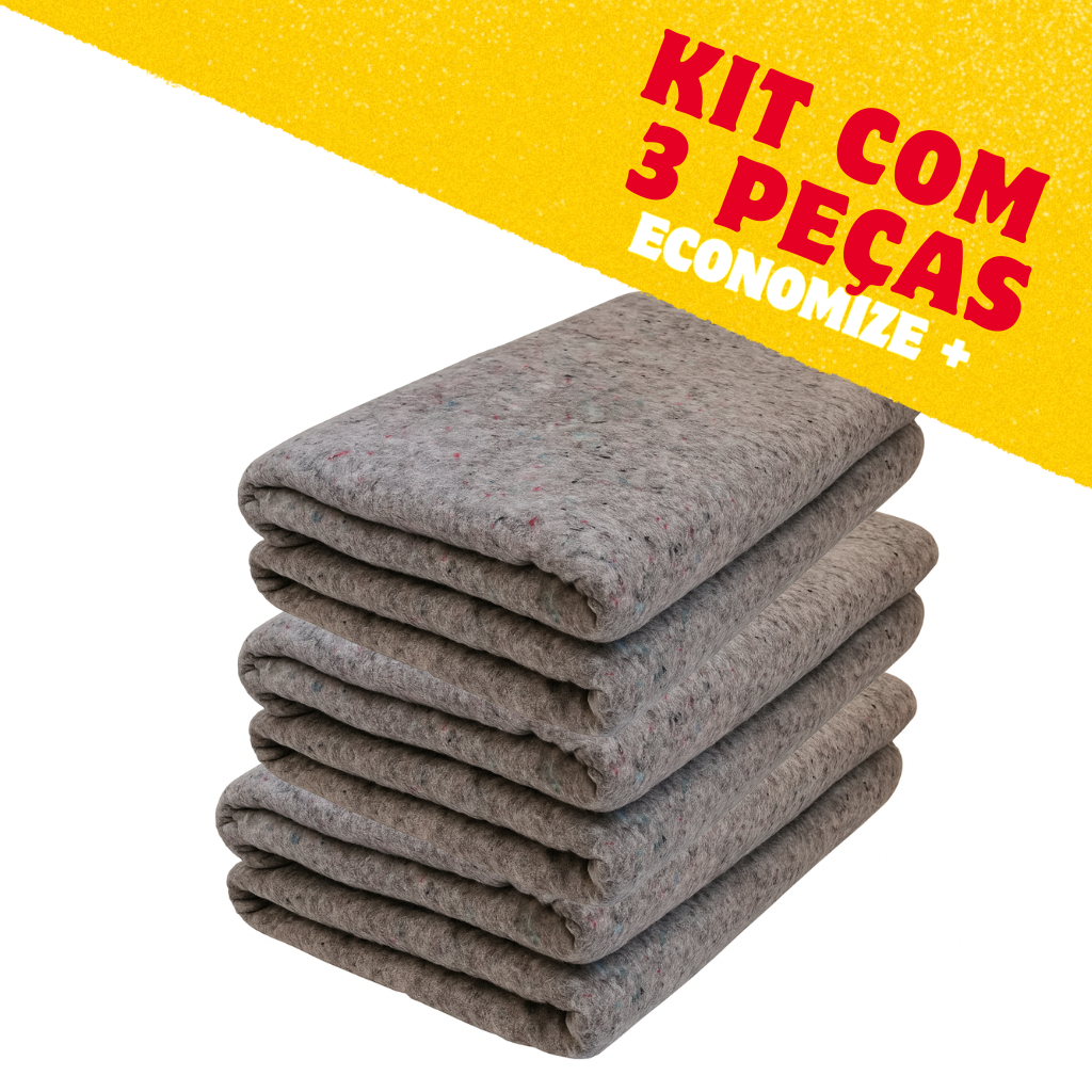Kit 3 Cobertores Manta Casal Doação Popular Grosso 1,60m x 1,90m ...