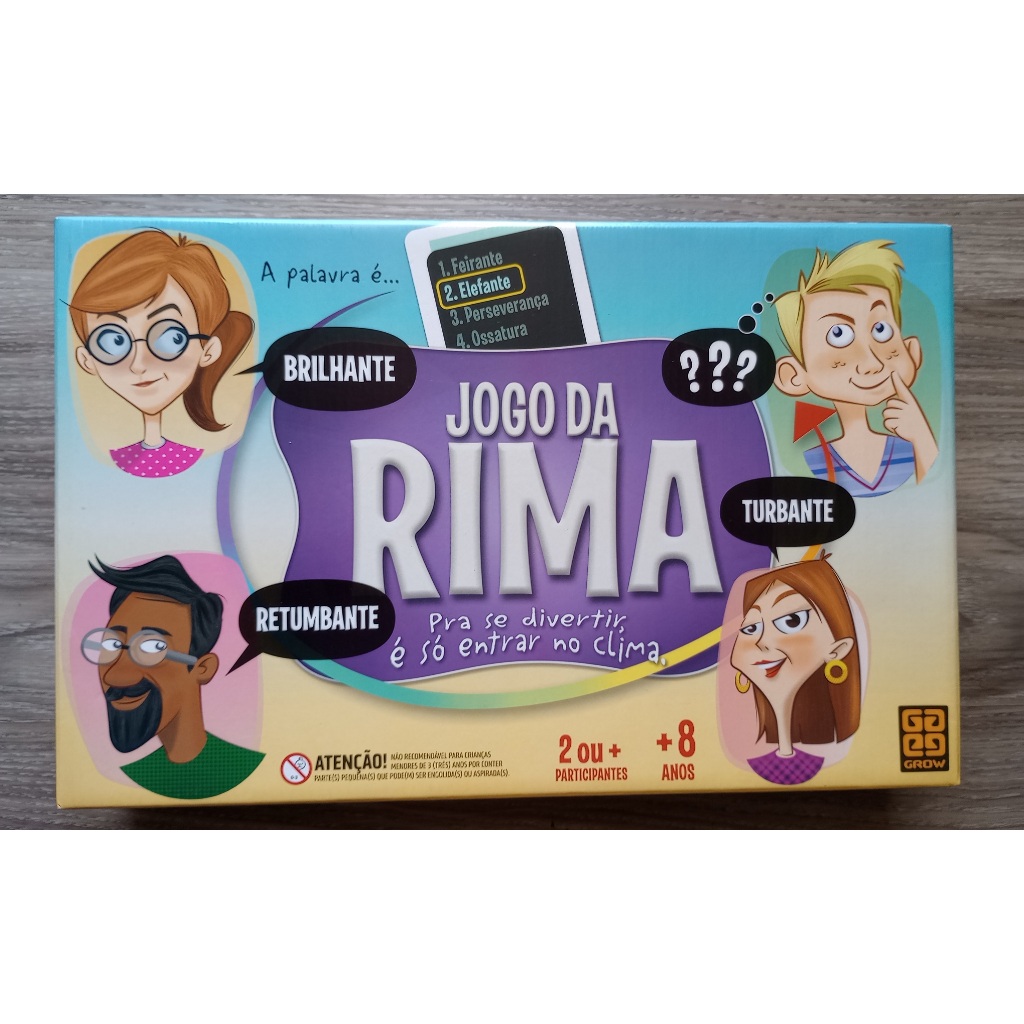 Jogo da Rima + 8 anos (2 participantes ou mais) Grow | Shopee Brasil