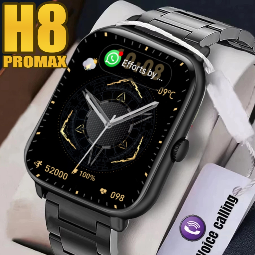 2025 Relógio Inteligente H8 PROMAX Novo Original Grande Digital Relógio ...