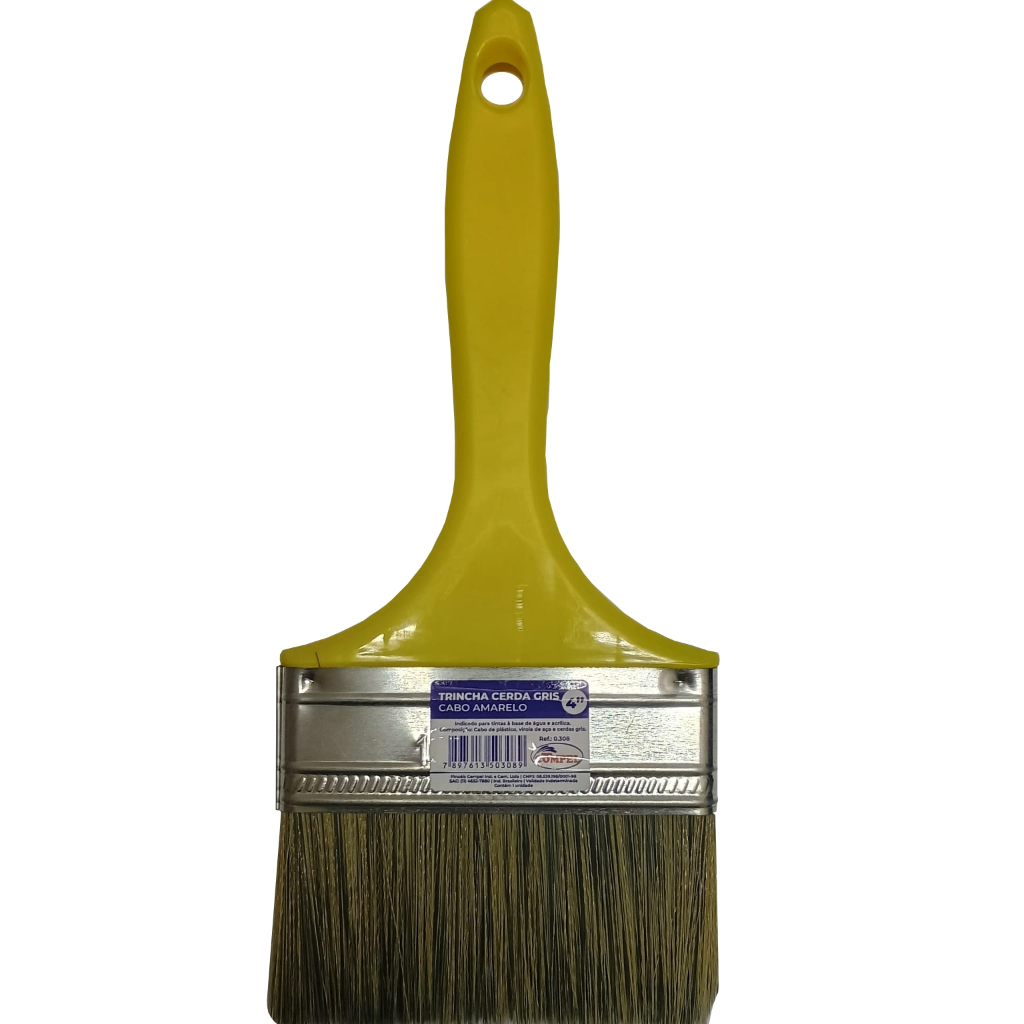 Pincel Grande Pintura Trincha 4 Polegadas Parede Compel | Shopee Brasil