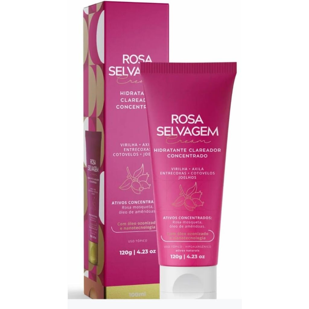 ROSA SELVAGEM Creme Hidratante Clareador Concentrado 120G | Shopee Brasil