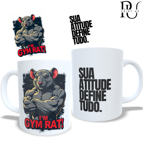 Caneca Maromba Rato de Academia Premium Personalizada 325ml | Shopee Brasil
