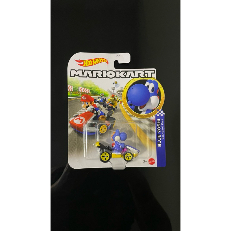 Miniatura Mario Kart Hot Wheels Blue Yoshi Standard Kart GBG25 Original ...