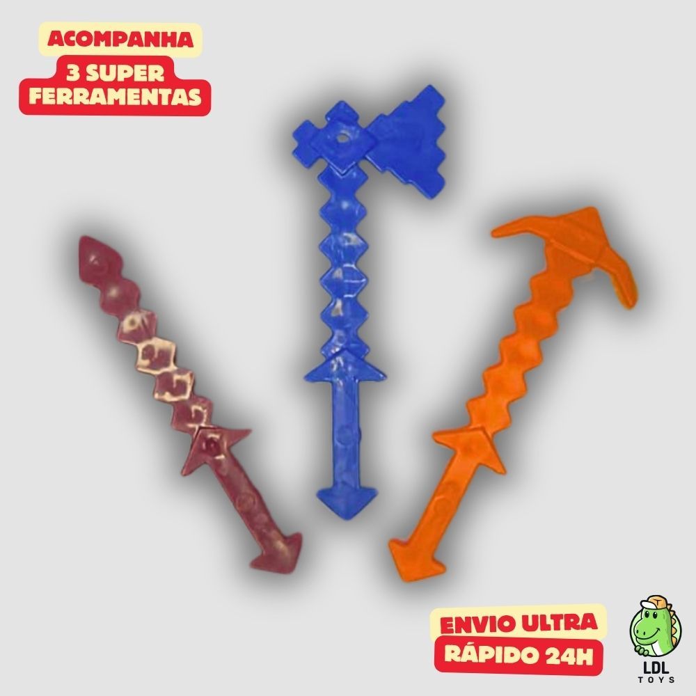 Boneco JazzGhost 15cm Articulado Acompanha 3 Ferramentas Youtuber ...