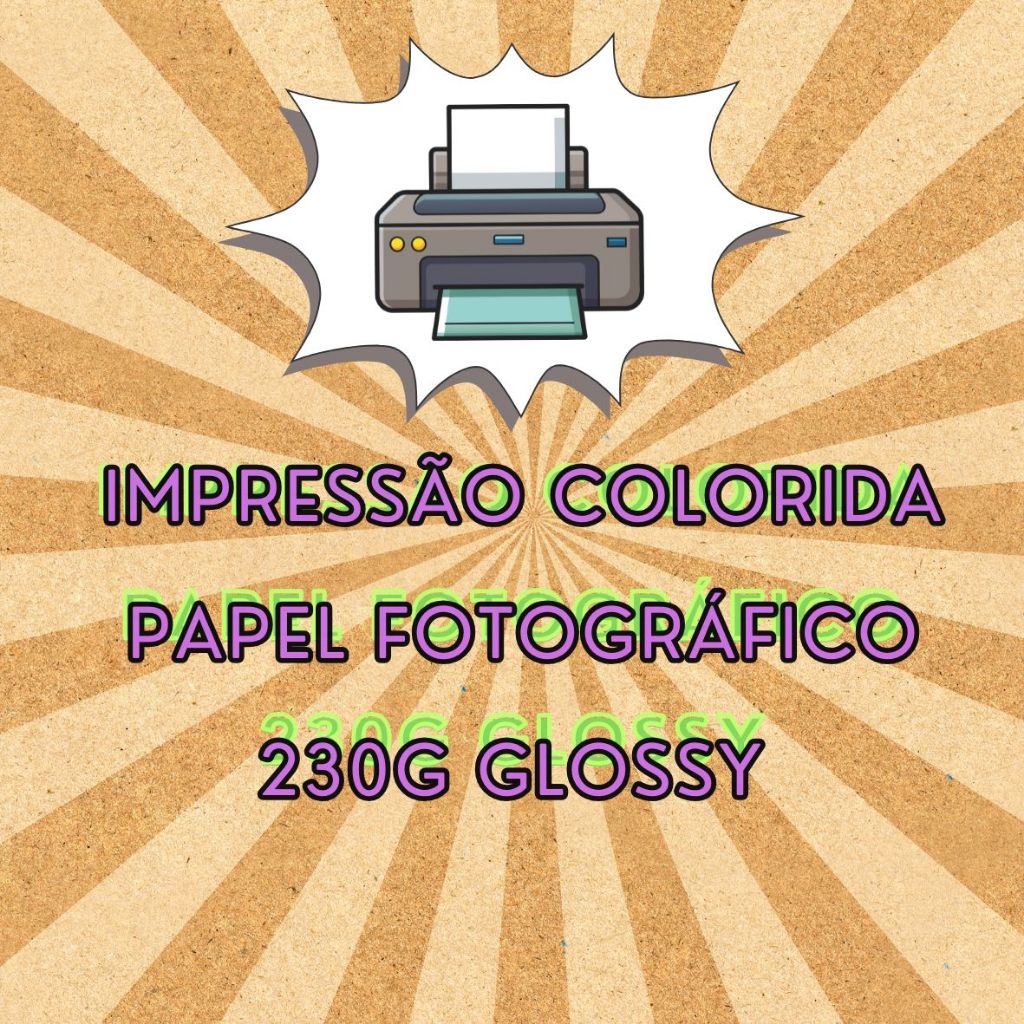 IMPRESSÃO COLORIDA EM PAPEL FOTOGRÁFICO 230g - TAMANHO A4 | Shopee Brasil
