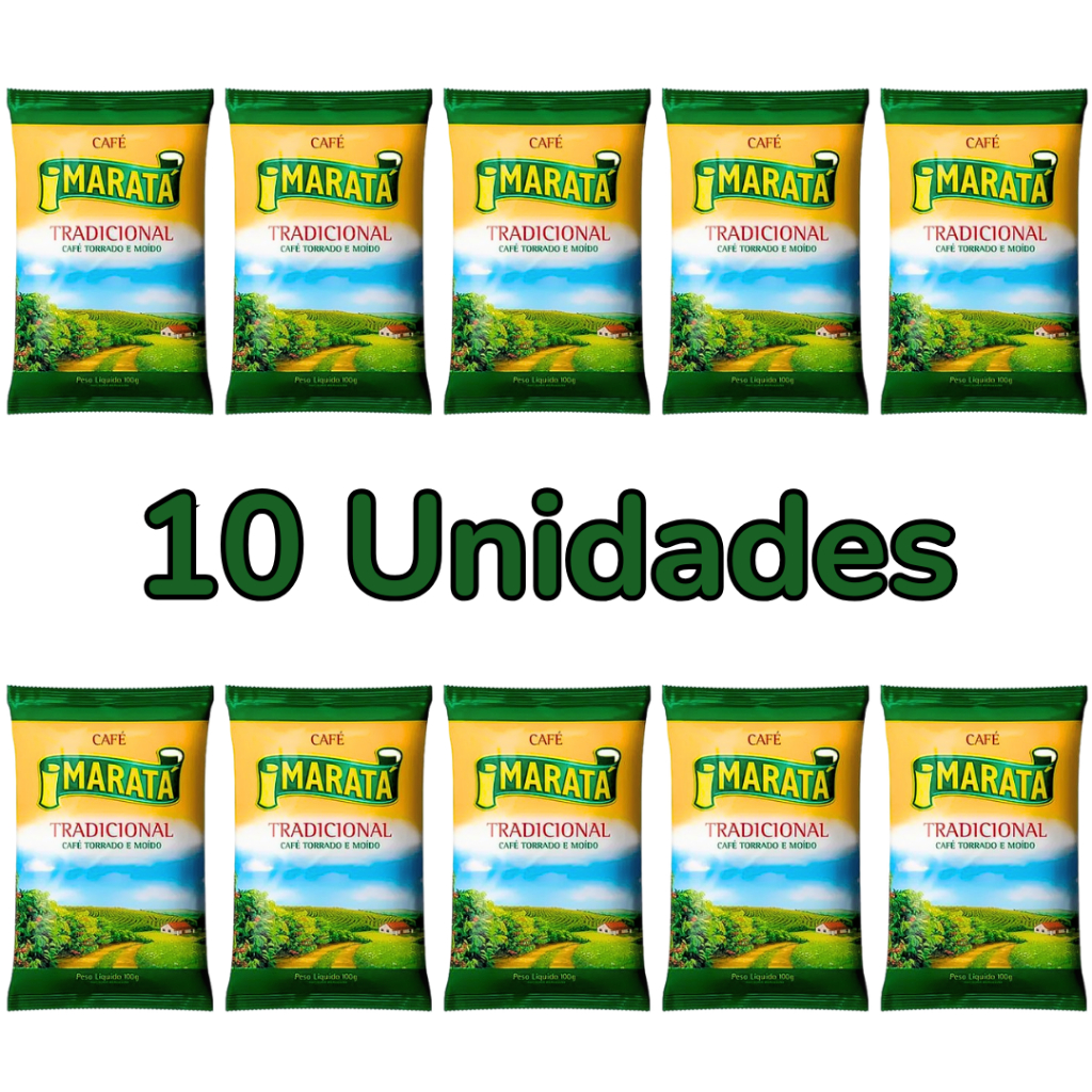 10 Unidades Café Maratá Tradicional 100g Kit Pacote Em Pó Almofada ...