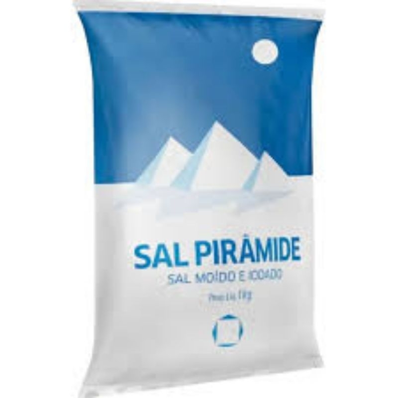 Sal Refinado Pirâmide 1kg Cristais Finos e Brancos Sabor e Pureza ...