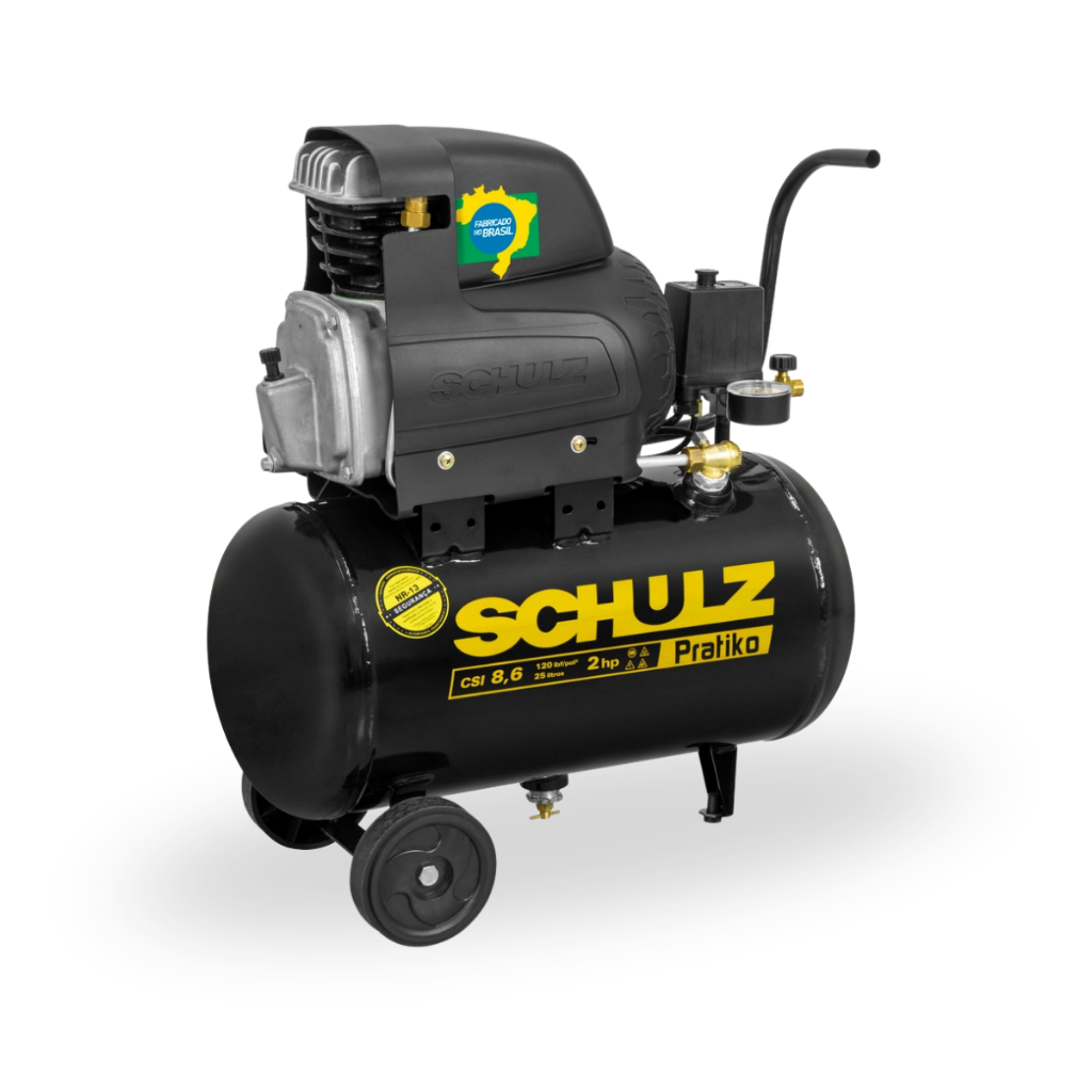 Motocompressor de Ar Schulz Pratiko CSI 25L 2CV 8,6PCM | Shopee Brasil