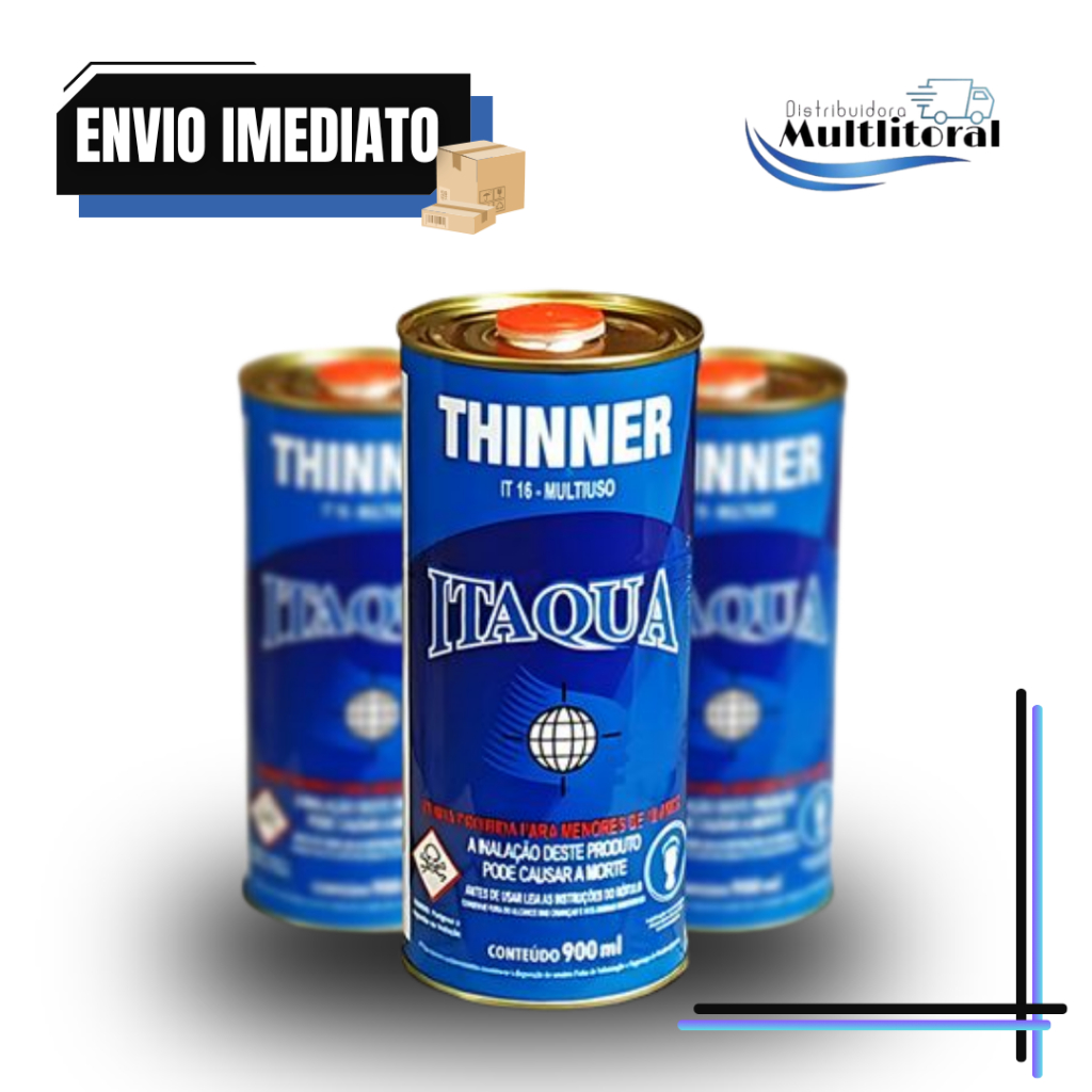 Thinner Multiuso ITAQUA 900ml – Solvente Desengraxante para Limpeza e ...