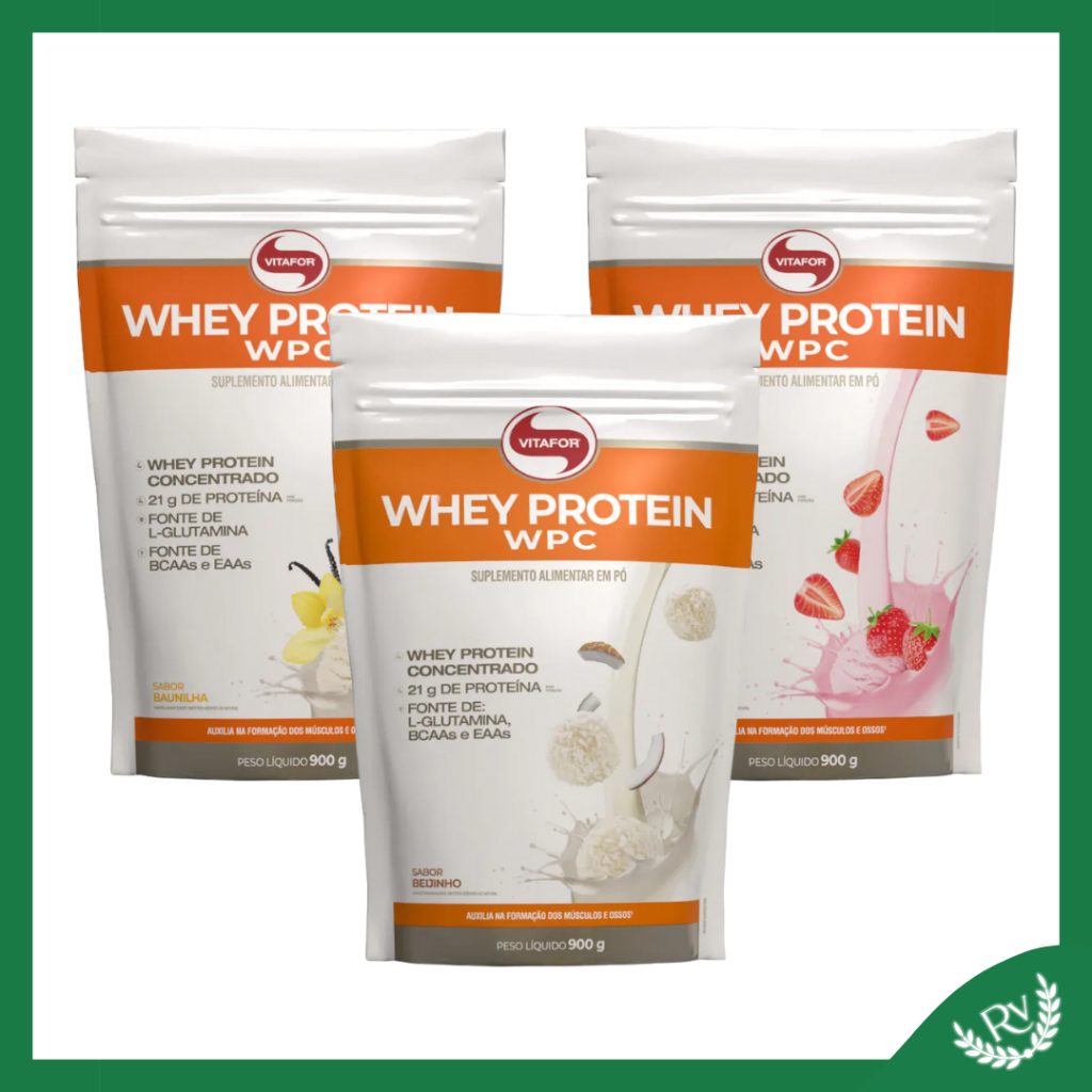 Whey Protein WPC Pouch (900g) - Vitafor | Shopee Brasil