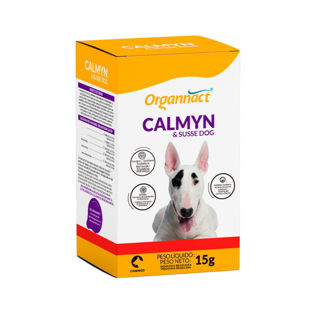 Calmyn & Susse Dog Suplemento Alimentar Calmante para Cães com 30 ...