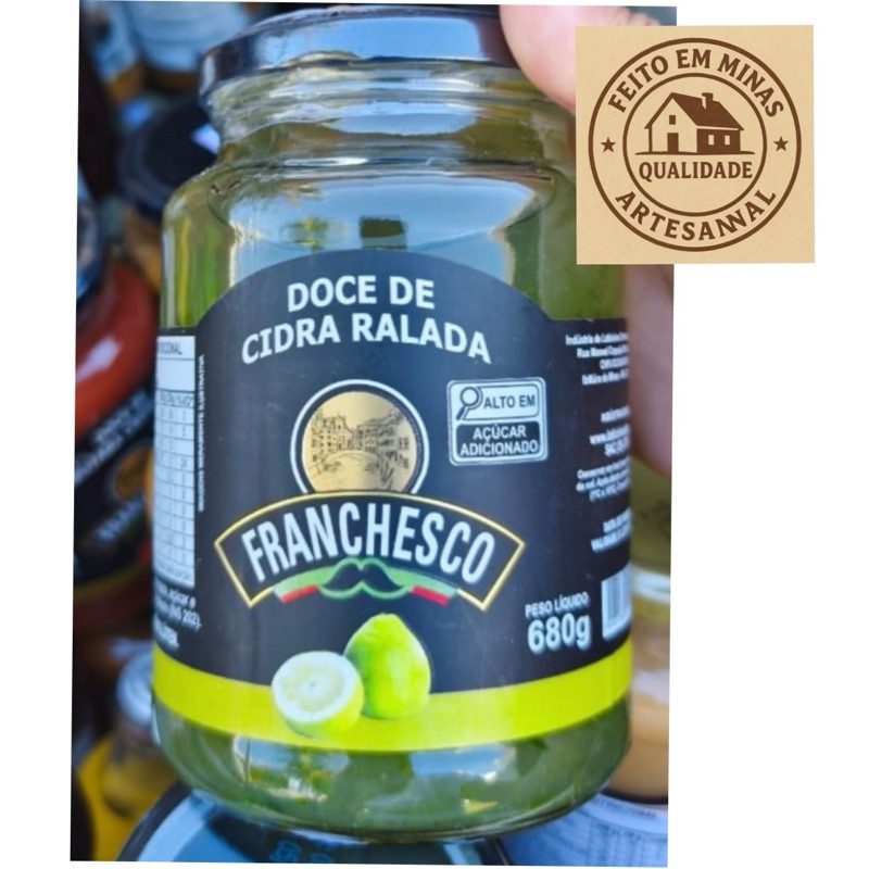 DOCE de CIDRA RALADA Artesanal | Sabor Caseiro Mineiro 680g | Shopee Brasil