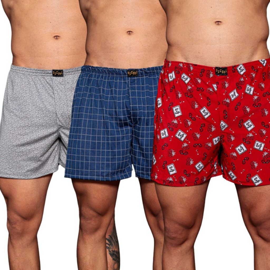 Kit 3 Samba Canção Masculino - Liganete - Short de Dormir | Shopee Brasil