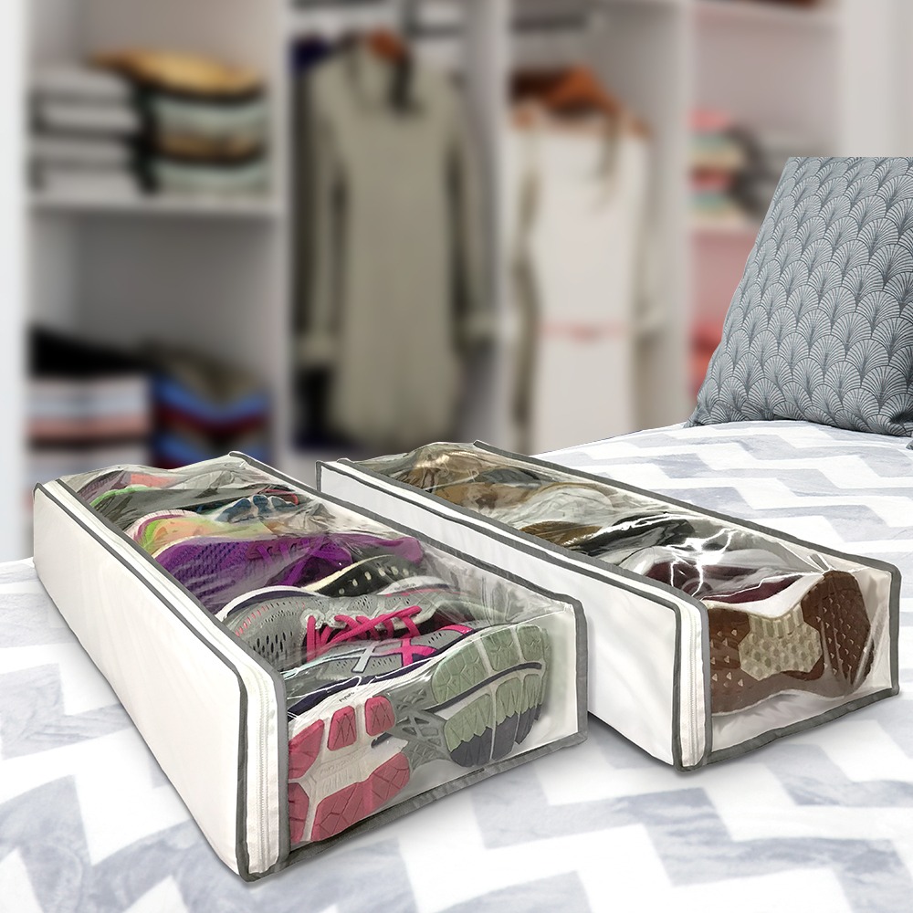 Kit com 2 Porta Tudo Organizador Multiuso Guarda Tenis Sapatos ...