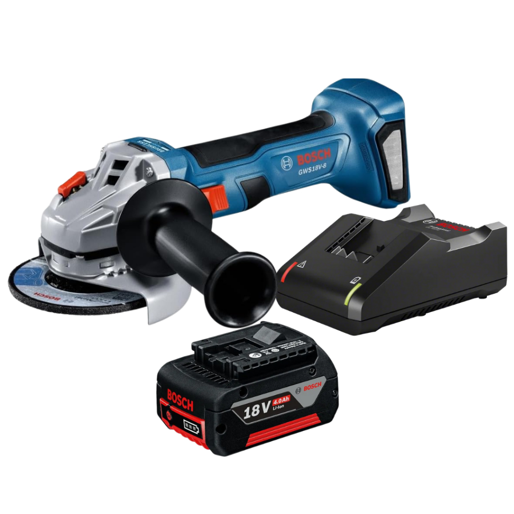 Esmerilhadeira Bosch 18V Brushless GWS 18V-8 com Bateria 4Ah e ...