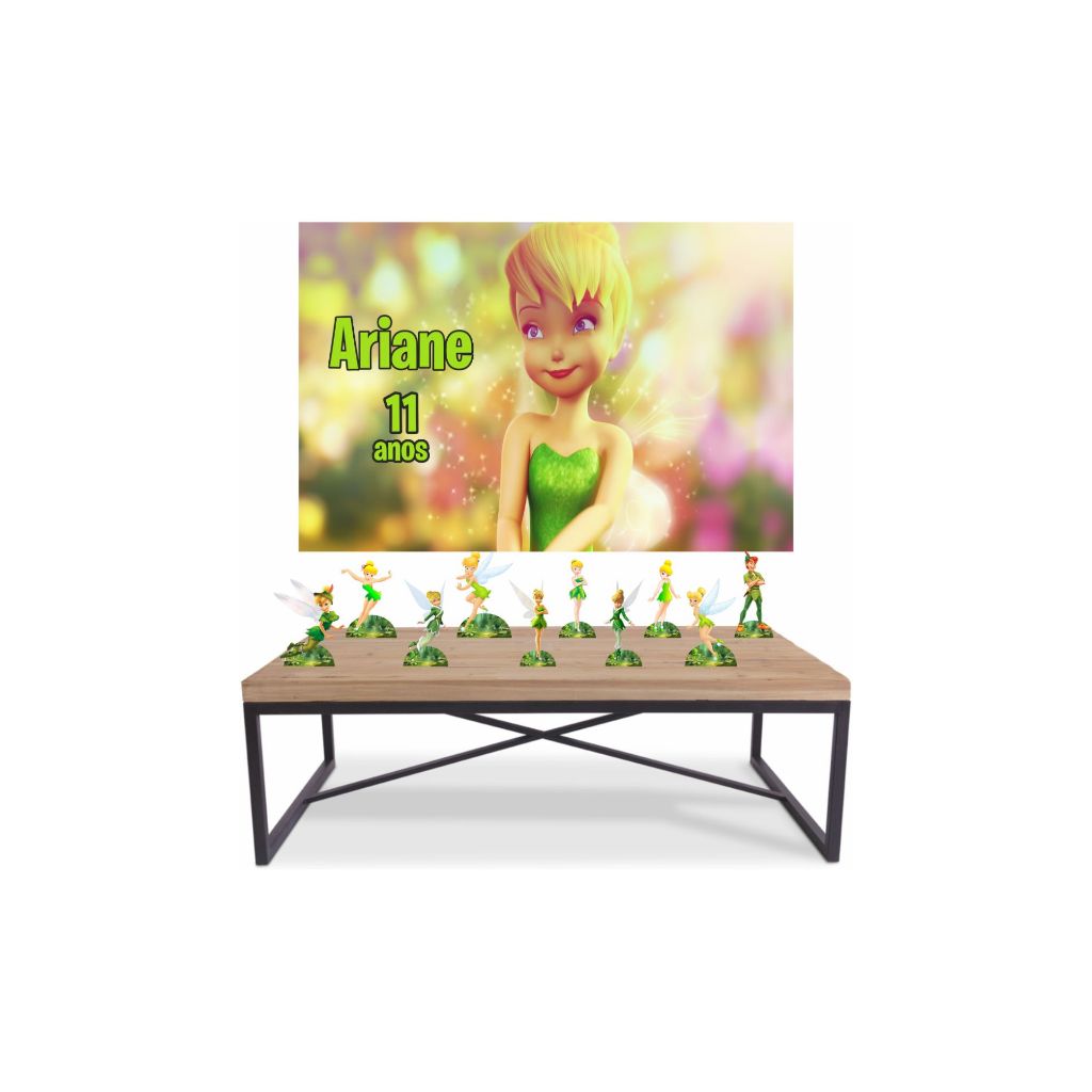 Kit Display Tinker Bell 8 De Mesa+ Painel 1,00x0,70 Para Festa | Shopee ...