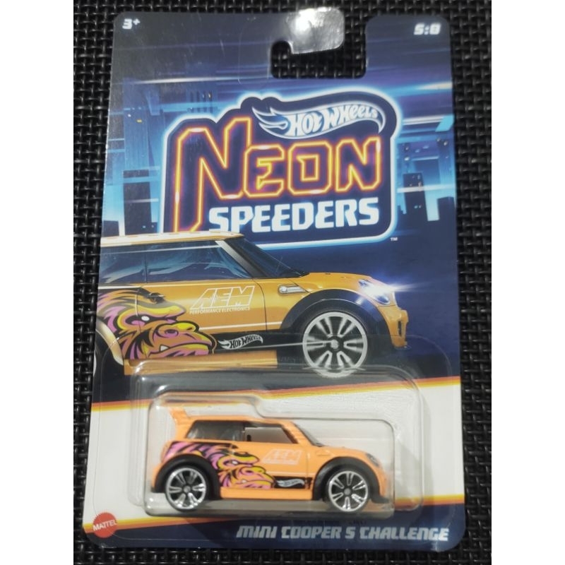 Hot Wheels Neon Speeders Mini Cooper S Challenge | Shopee Brasil
