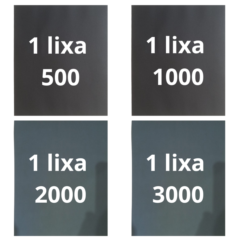 Lixa 500 1000 2000 3000 Kit 1 ou 2 Folhas Cada Grão água Polimento ...