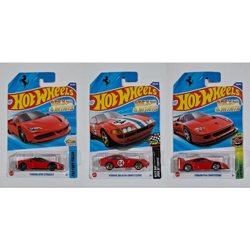 Hot wheels FERRARI SF90 STRADALE, 386 GTB4 COMPETIZIONE, F40 | Shopee ...